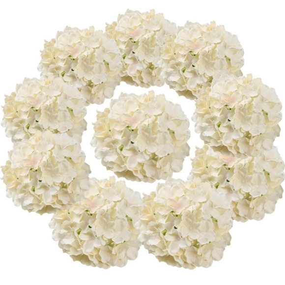 Accents | 1 Pack Champagne Silk Hydrangea Flower With Stems Wedding ...